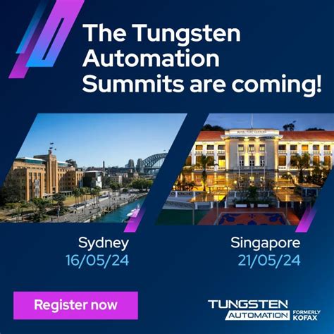 Tungstenautomation Kofax Tungstensummits 2024summits Intelligentautomation Sydney