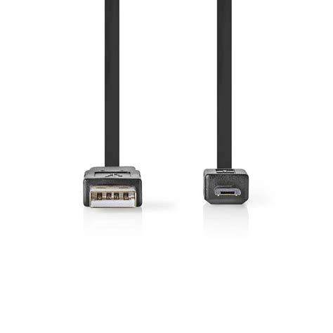 Usb Oplader Aansluiting 1 Euro Stekker Male Aansluiting 2 Usb B Micro Male Kabellengte 1