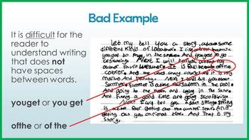 Spacing Between Words By Get In The Write Lane TPT