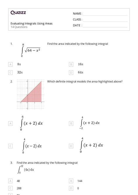 50 Integrals Worksheets On Quizizz Free And Printable