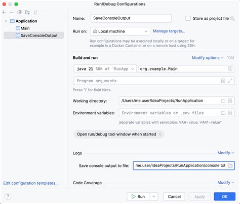 Tutorial Run A Java Application IntelliJ IDEA Documentation