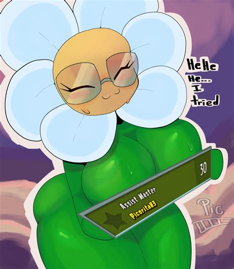 Rule 34 1girls Flora Fauna Glasses Marigold Pvz Plant Plant Girl