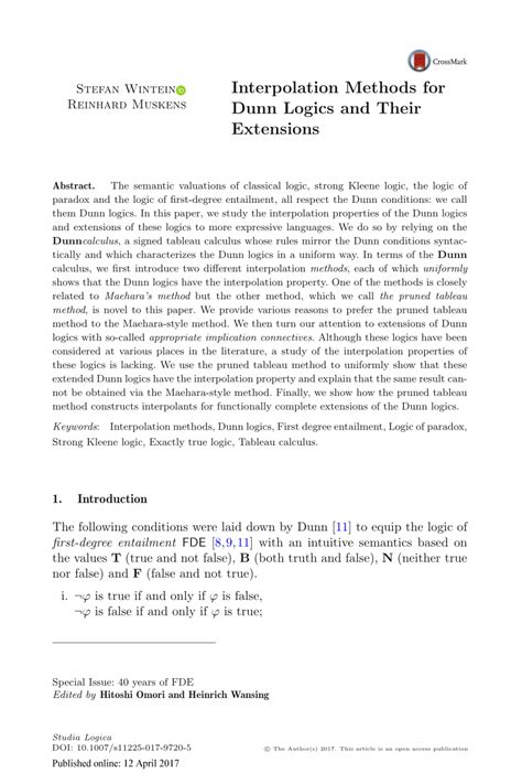 pdf interpolation methods for dunn logics and their extensions