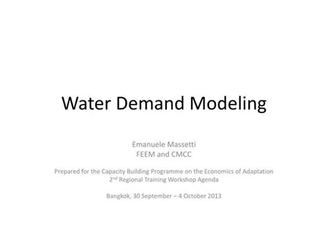 Ppt Water Demand Modeling Powerpoint Presentation Free Download Id 4020894