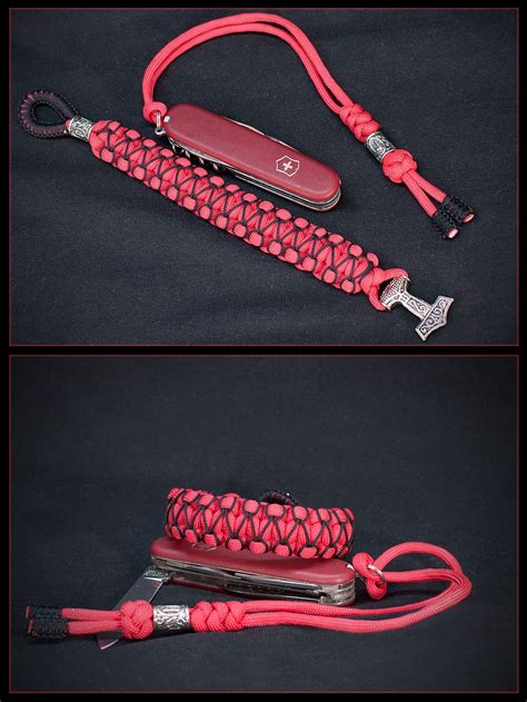 Браслет "Кобра декорированая микрокордом" с молотом тора. | Paracord ...