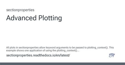 advanced plotting sectionproperties documentation