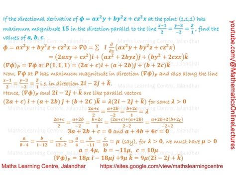 Advanced Mathematics Vector Calculus Gradient Lecture 2 Pdf