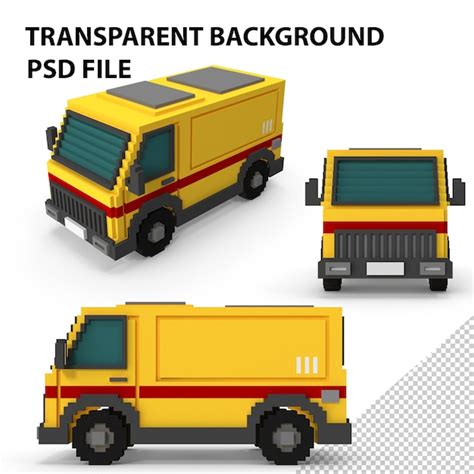 Premium Psd Generic Voxel Car Png