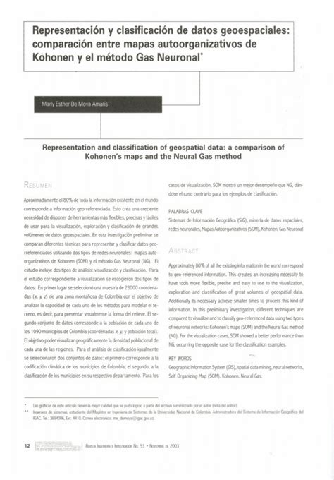 Pdf Representation And Classification Of Geospatial Data A