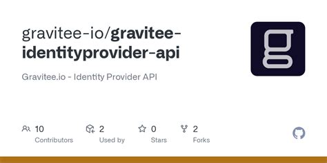 Github Gravitee Io Gravitee Identityprovider Api Identity Provider Api