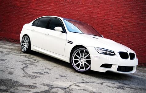Wallpaper Bmw White Bmw White Lights Tuning Sedan E90 For Mobile