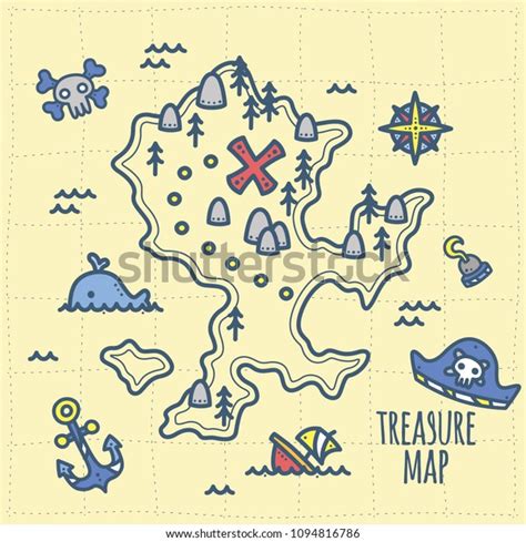 3 863 Cute Treasure Map Stock Vectors And Vector Art Shutterstock