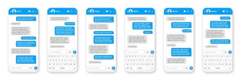 Premium Vector Messaging App Design User Interface Sms Text Frame