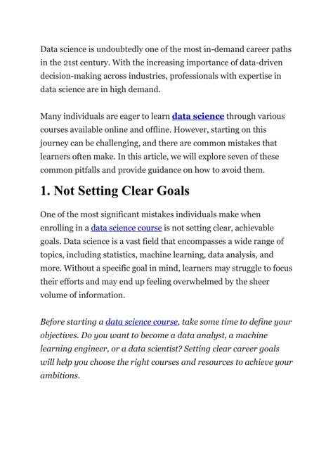 Ppt 7 Common Mistakes To Avoid When Taking A Data Science Course