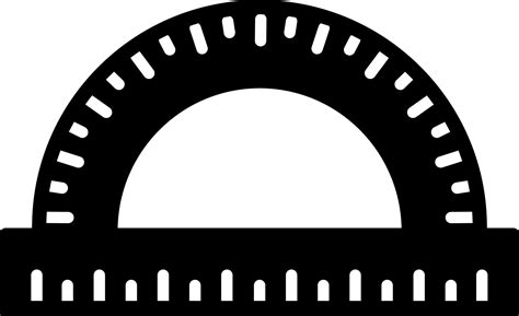 Flat Style Protractor Icon Or Symbol 24245167 Vector Art At Vecteezy