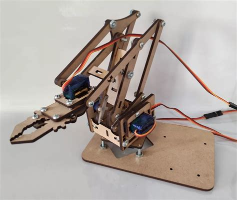 Kit Brazo Mecanico Robotico Mdf Arduino Mebuscar México