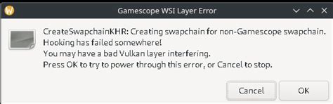 is gamescope flatpak not working with steam flatpak on kde6 and
