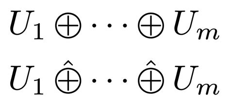 Math Mode Orthogonal Direct Sum Typeset With Hat Tex Latex