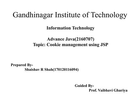 Cookie Management Using Jsp A Java Ppt