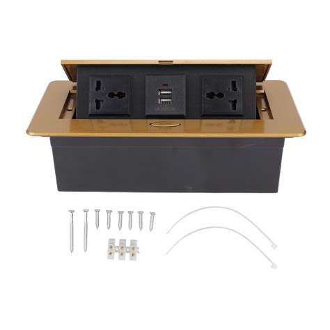 Power Strip Dual Usb Hub Connection Box Outlet Socket Receptacle 250v For Home Office