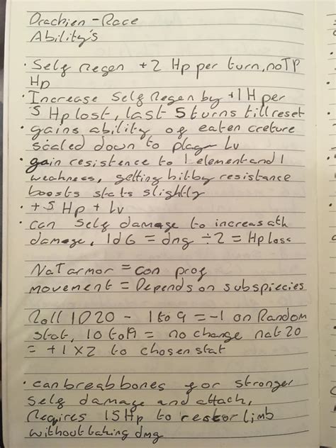 Oc Heres The Passives Of My Custom Race Reddit Kept Crashing On Me