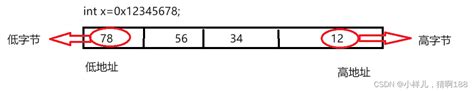 大小端字节序的存储 csdn博客