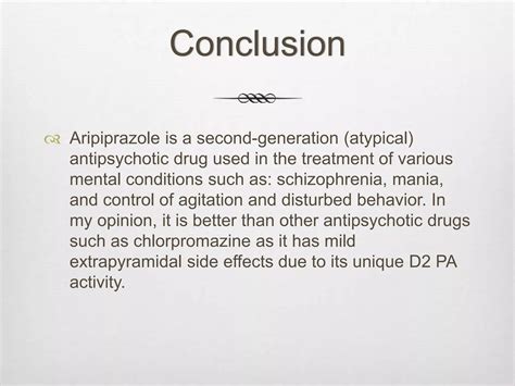 Drug Profile Aripiprazole Pptx