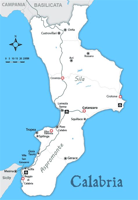 Calabria Cities Map And Travel Guide Wandering Italy