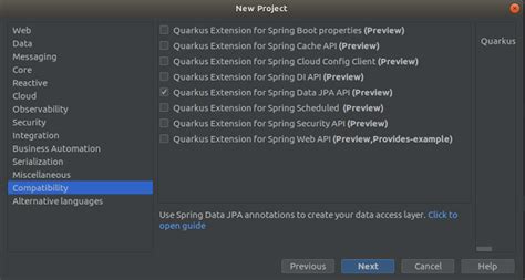 Supporto Spring In Quarkus Spring Data Development Java Htmlit