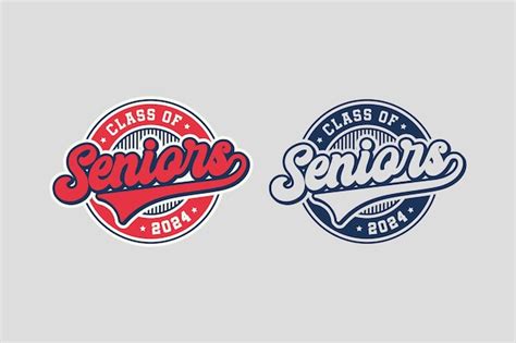 Premium Vector Retro Vintage Badge Senior Class