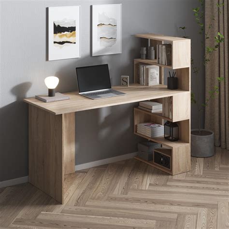 ᐉ Стіл письмовий Open Shelf з полицями 1250х600х750 мм Дуб сонома 10198833 • Краща ціна в