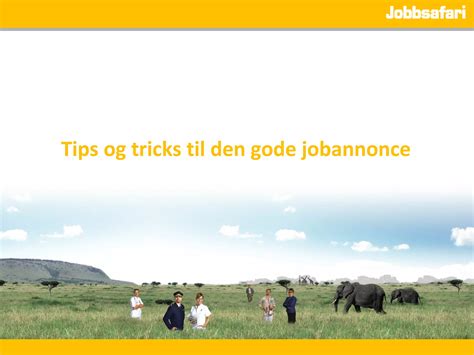 Tips Og Tricks Til Den Gode Jobannonce Ppt