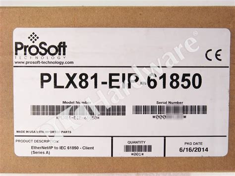 Plc Hardware Allen Bradley Plx81 Eip 61850 Surplus Sealed Pre Owned