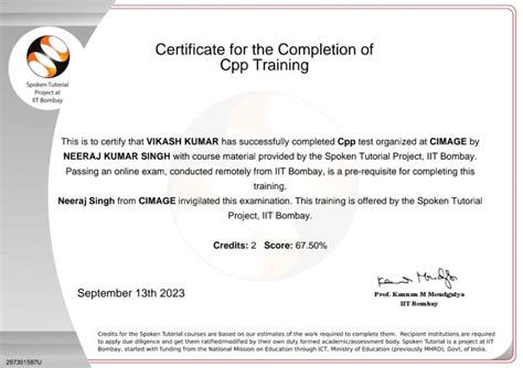 Vikash Kumar On Linkedin Iitbombay Programming Software Development Cppcertification