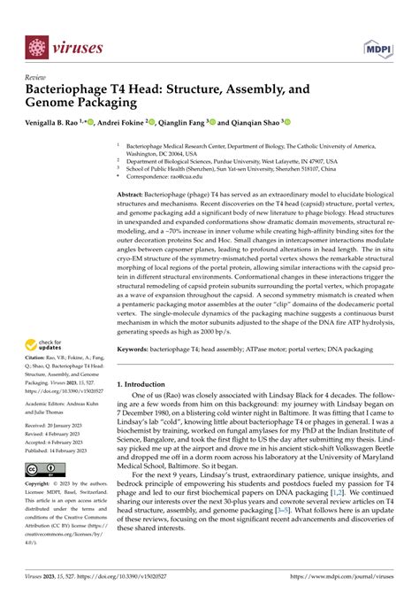 Pdf Bacteriophage T4 Head Structure Assembly And Genome Packaging
