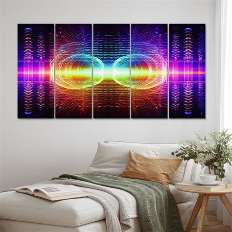 Ivy Bronx Waveform Spectrum Abstract Resonances Xi Abstract Shapes Canvas Wall Art 5 Equal
