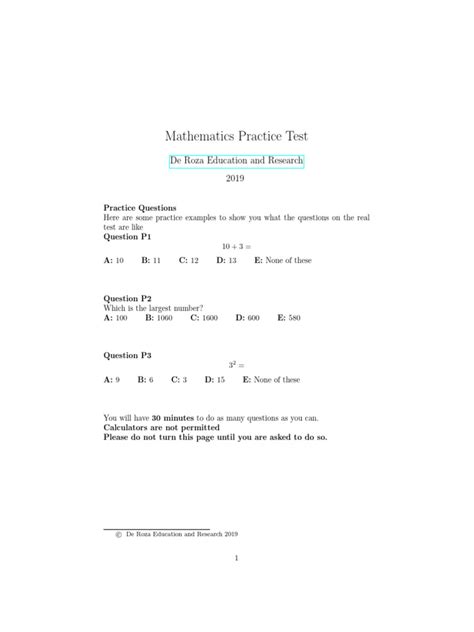 selective school mathematics sample test 2 year 9 entry vic pdf