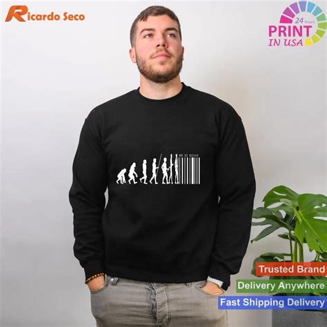 Capitalist Chuckles Human Evolution Barcode Capitalism Humor Tee