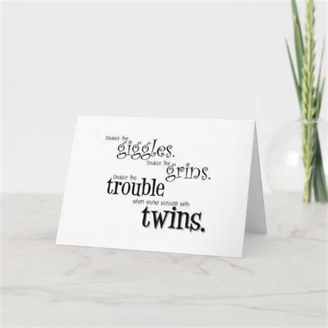 You Had Twins Congrats To You Both Card Zazzle