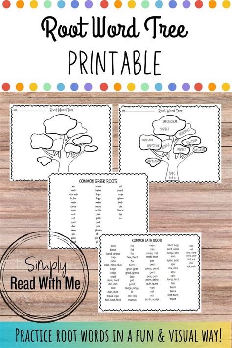 Root Word Tree Printable Root Words Latin Roots Decoding Multisyllabic Words