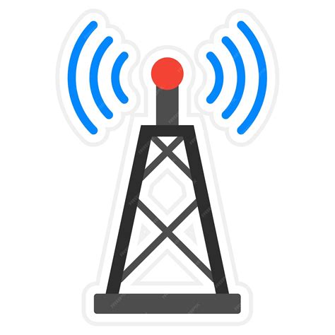 라디오 안테나 아이콘 프리미엄 벡터