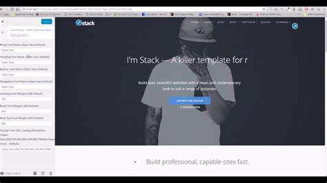 Stack Wordpress Theme Advanced Styling Options Overview Youtube