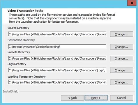 install the session recording software on the transcoder host
