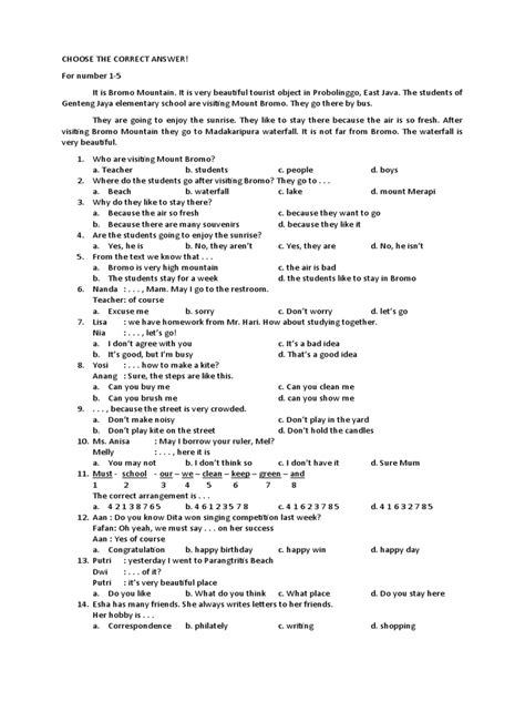 Usek English Sd 1 Pdf Classroom
