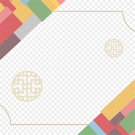 한국 일러스트 전통 문양 컬러 콜라주 테두리 전통문양 대한민국 색깔 원형 패턴 Png 일러스트 및 Psd 이미지 무료 다운로드 Pngtree