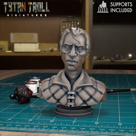 3d Printable Curse Of Strahd Ilya Krezkov Bust Pre Supported By Tytantroll Miniatures