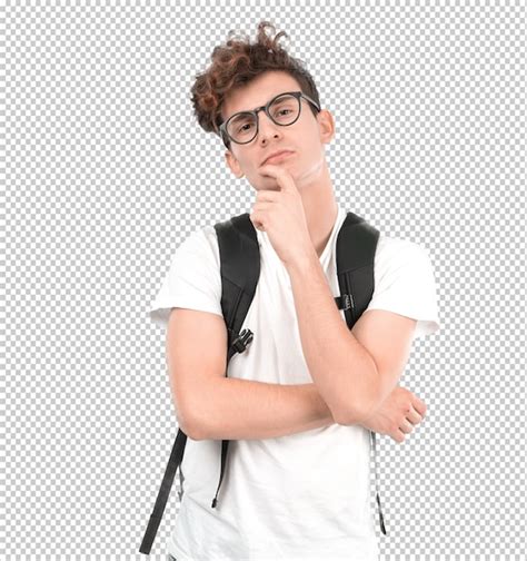 Joven Estudiante Preguntando Archivo Psd Premium