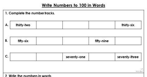05 2 Write Numbers To 100 In Words Classroom Secrets