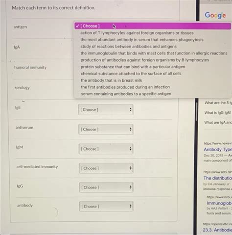 Solved Match each term to its correct definition. Google | Chegg.com