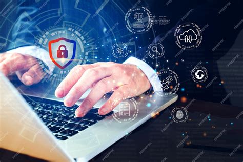 Premium Photo Business Man With Internet Network Security Technology